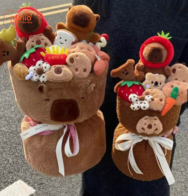 Bó hoa thú Capybara lớn DH – Minio