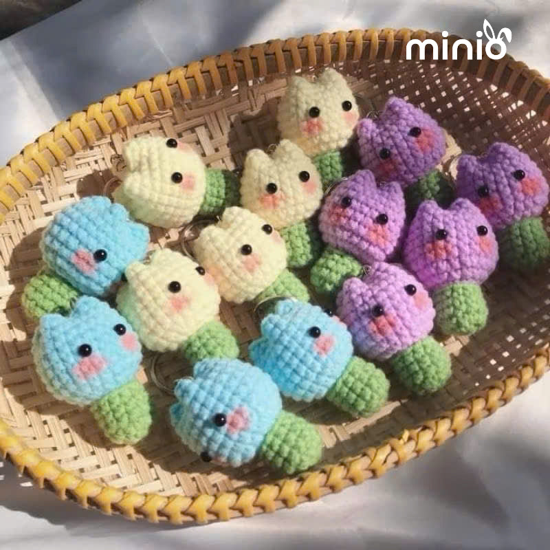 Móc khoá len tulip mini – Minio