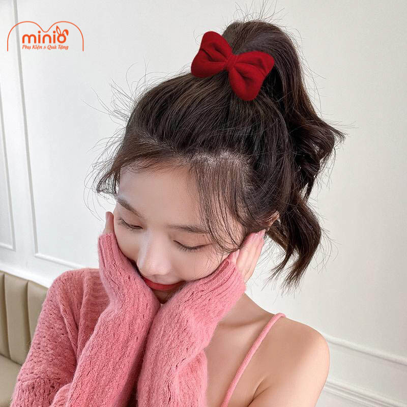 Dây côt tóc nhung nơ đỏ – Minio