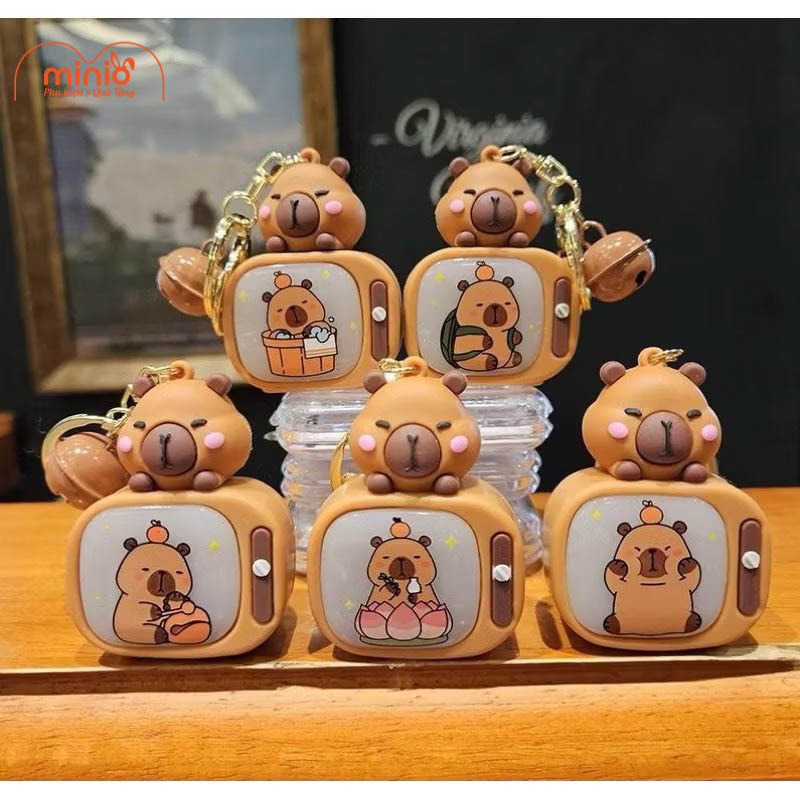 Móc khóa Capybara tivi sáng dèn ML – Minio