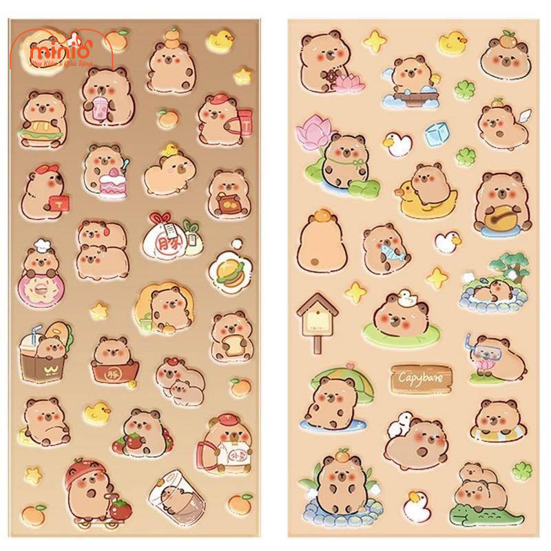 Sticker nổi 3D Capybara – Minio