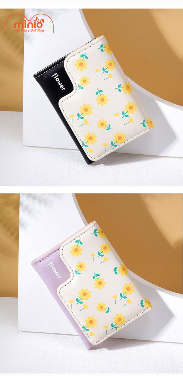 Ví gấp 3 flower DH – Minio